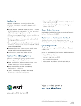 ArcGIS GeoEvent Processor | PDF