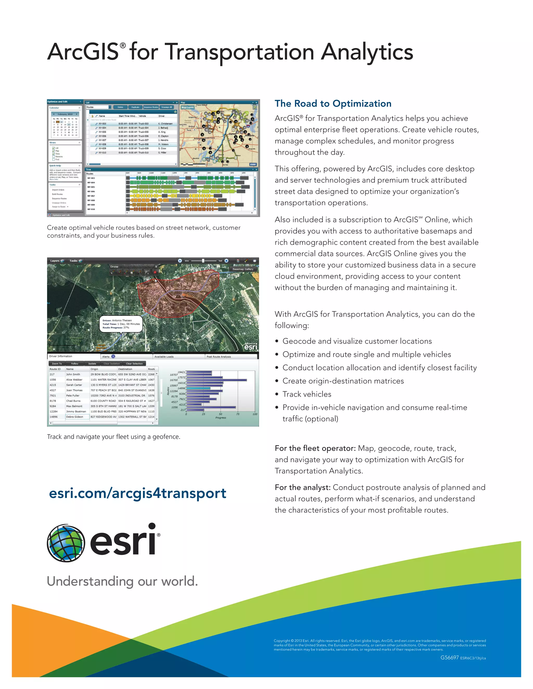 ArcGIS for Transportation Analytics | PDF