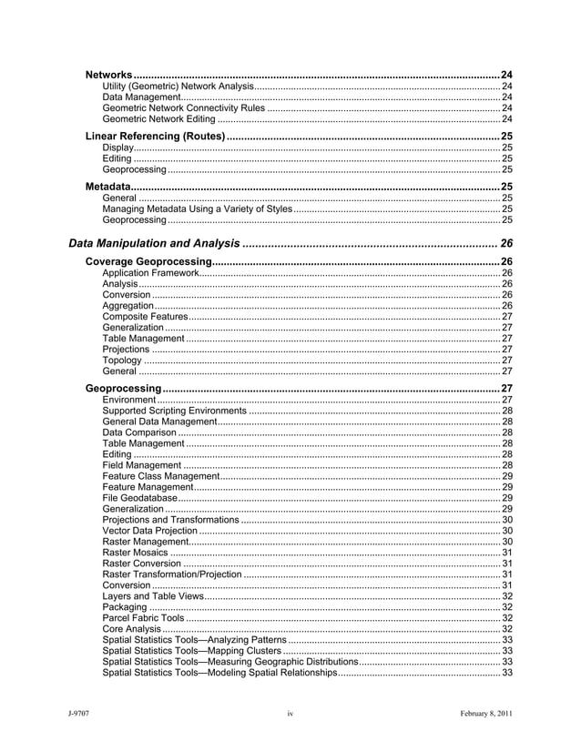 ArcGIS10 Desktop Functionality Matrix | PDF
