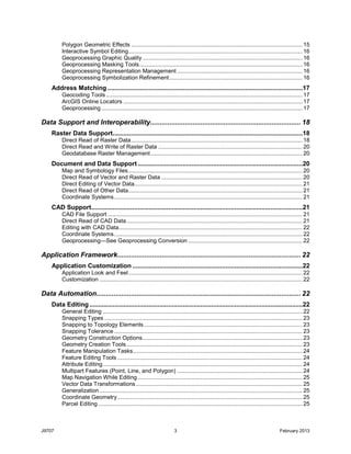 ArcGIS10.1 for Desktop Functionality Matrix | PDF | Graphics Software | Computer Software and ...