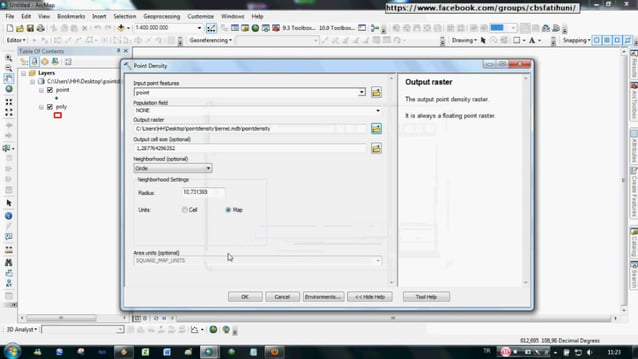 Arcgis Arcmap Point Density Pdf Graphics Software Computer