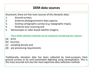 Arc Geographic Information System (GIS) Digital Elevation Models (DEM ...