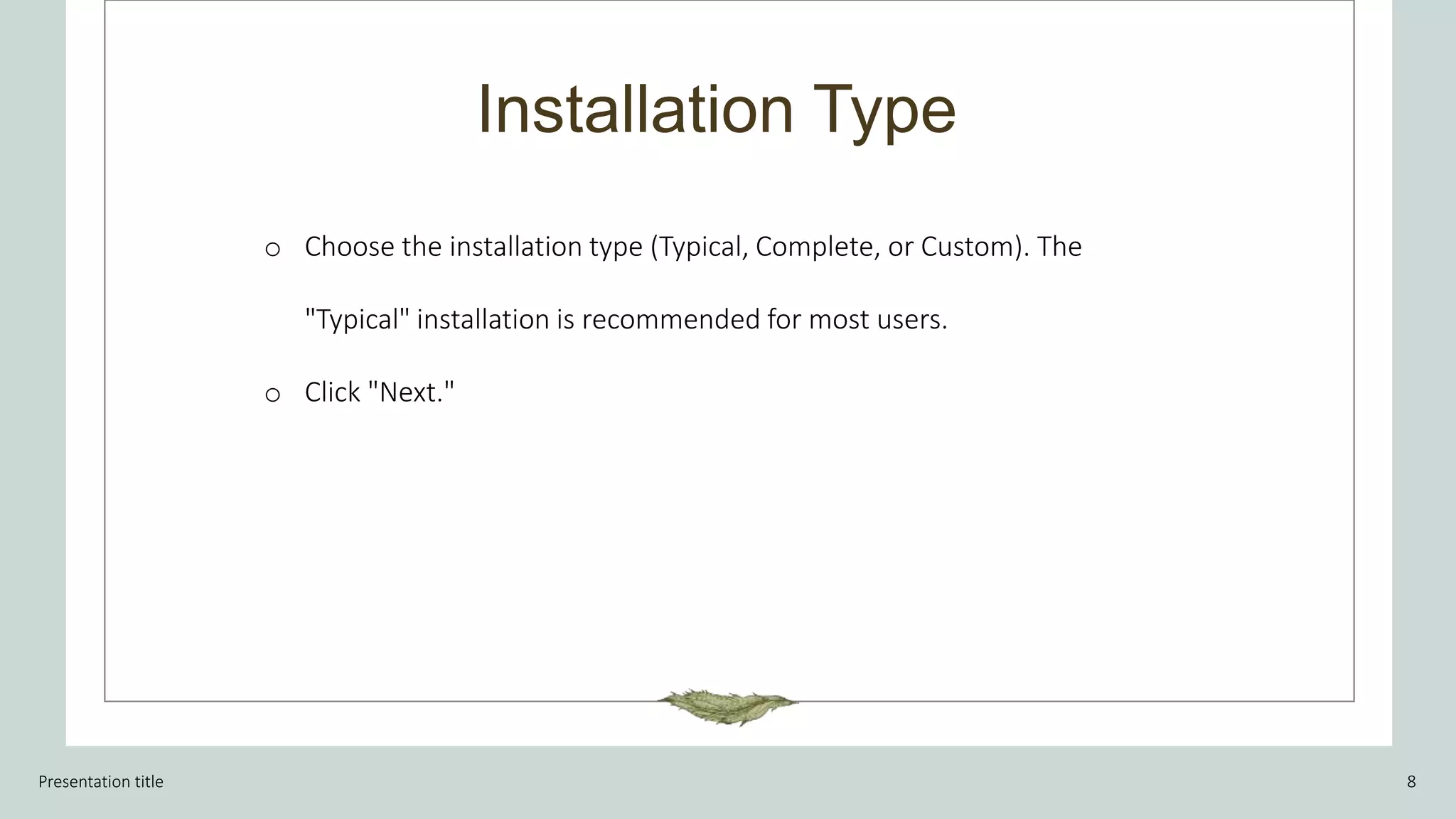 ArcGIS Installation Procedure PPT | PPTX