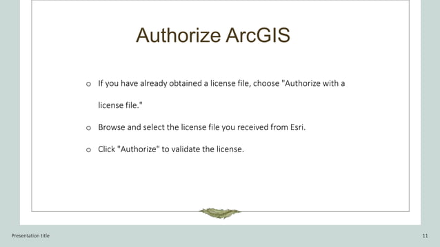 Arcgis Installation Procedure Ppt Ppt