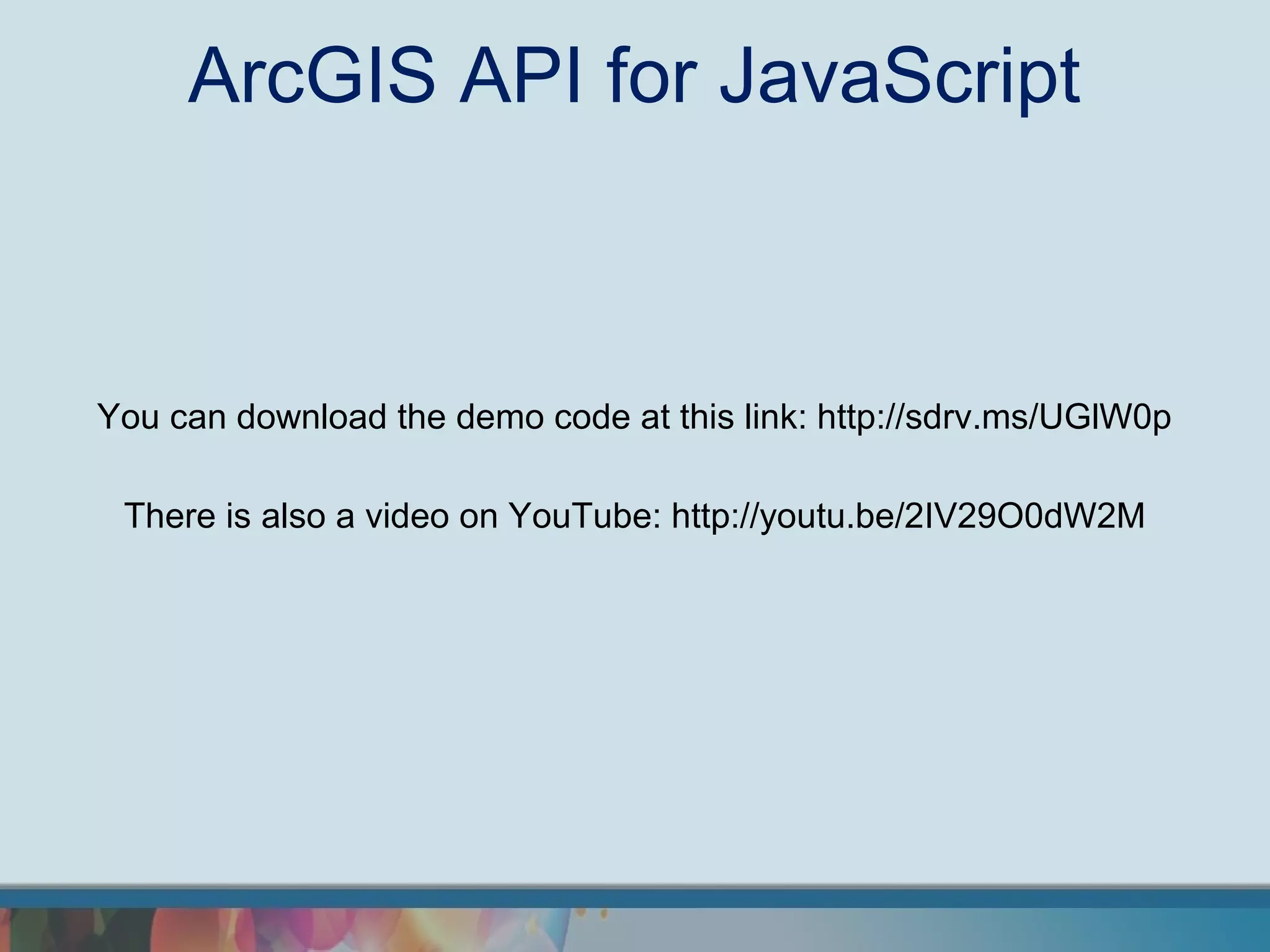 Arcgis Javascript Api Build A Web Layer Based Map Application With Html5 And Javascript Ppt