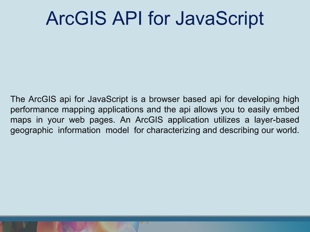 Arcgis Javascript Api Build A Web Layer Based Map Application With Html5 And Javascript Ppt