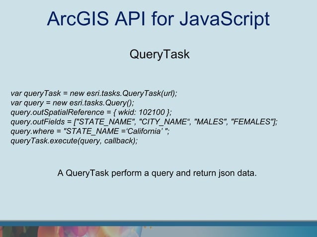 ArcGIS JavaScript API (build a web layer-based map application with ...