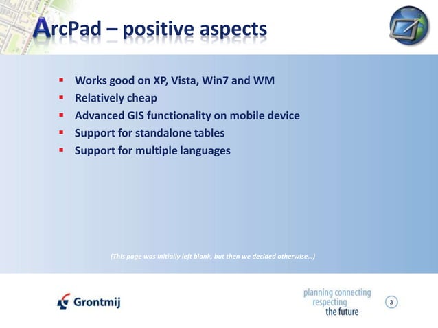 ArcGIS Mobile 10 - Grontmij | PPT