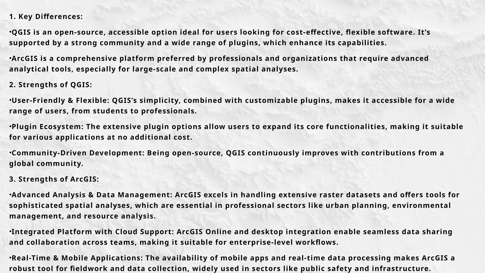 COMPARISON OF RASTER ANALYSIS TOOLS OF QGIS AND ARCGIS | PPTX