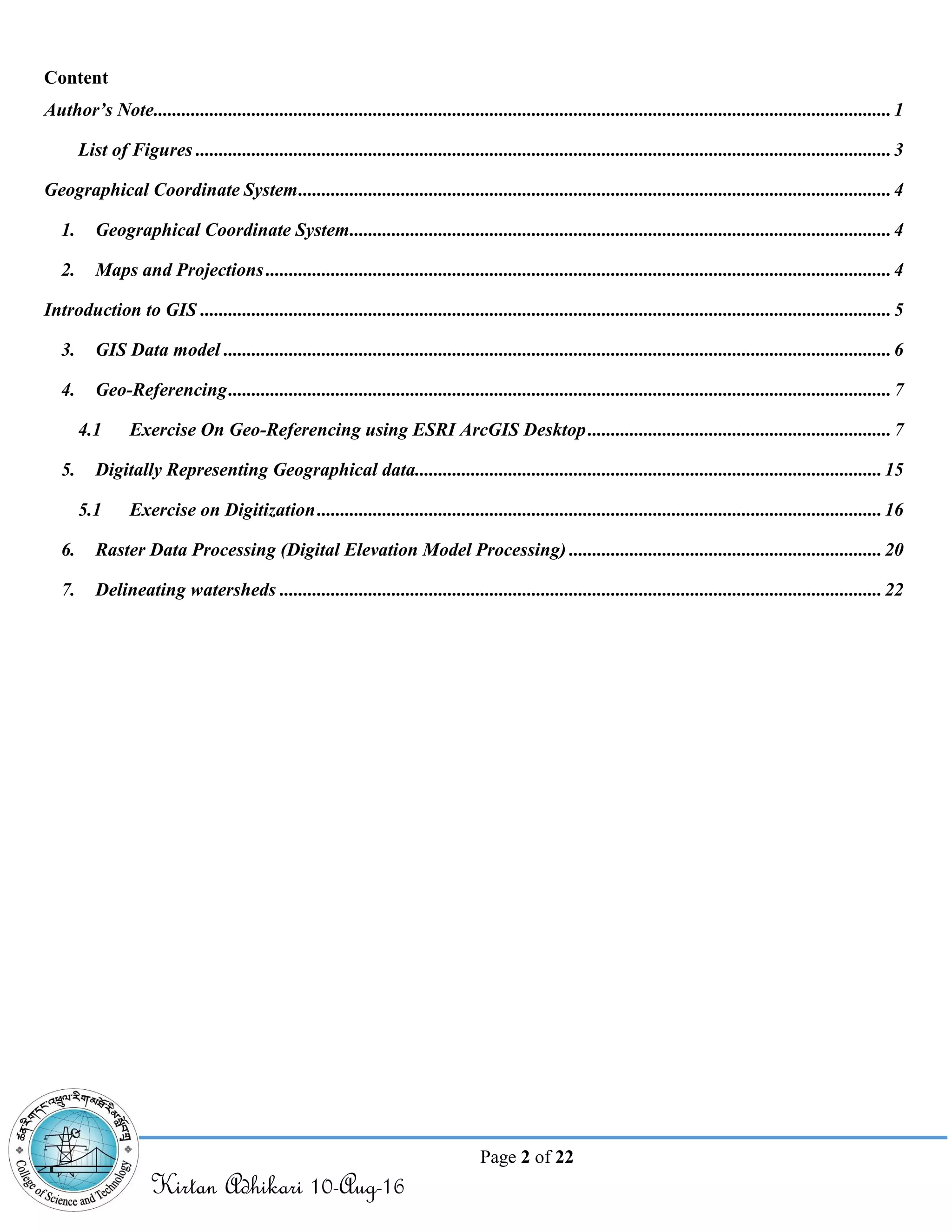 Arc gis tutorial and gis traning manual | PDF