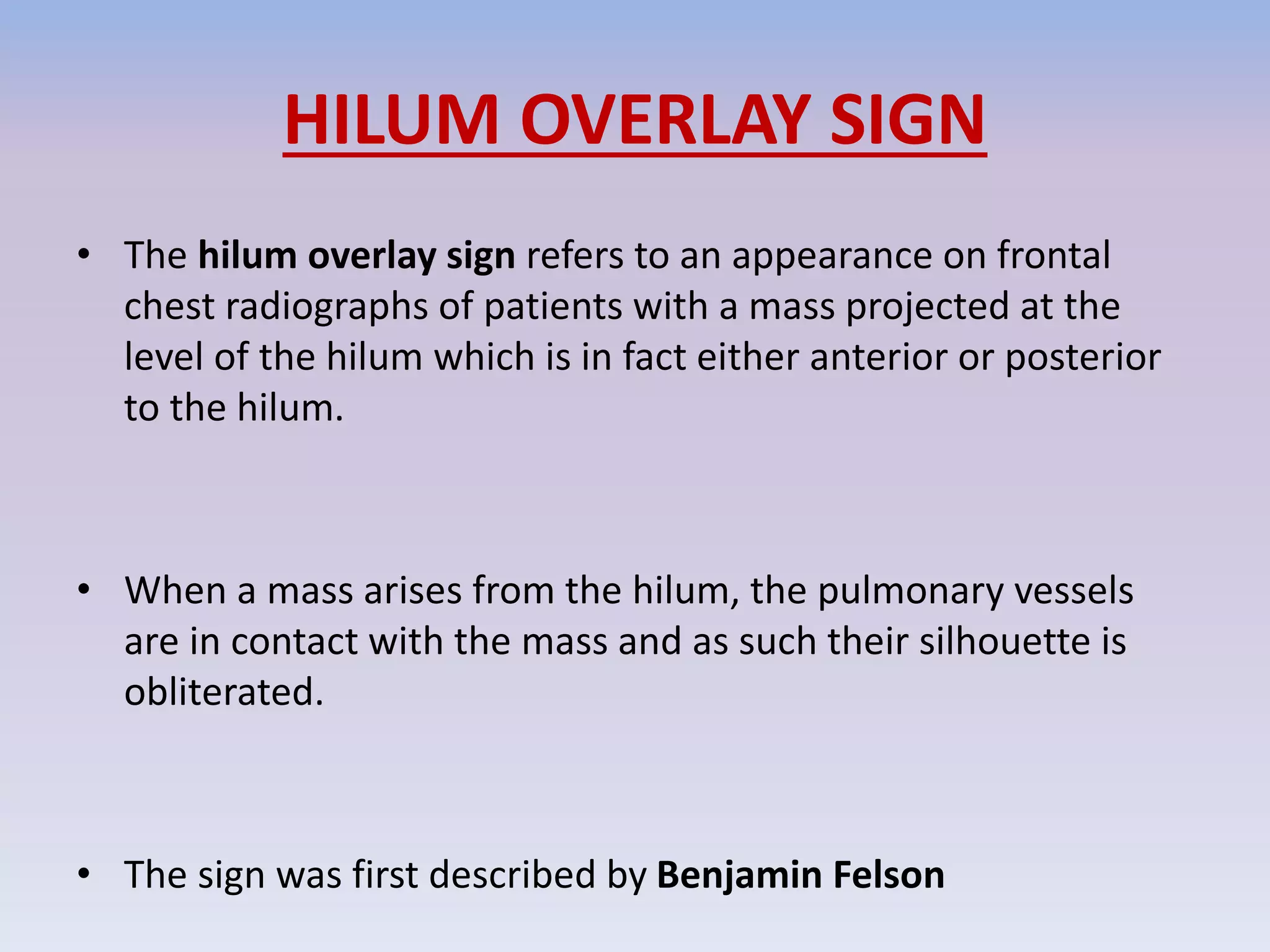 Signs in Chest Xray | PPTX