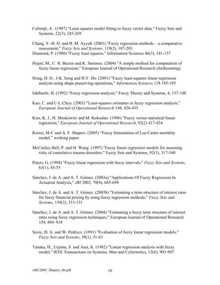 Fuzzy Regression Model. | PDF