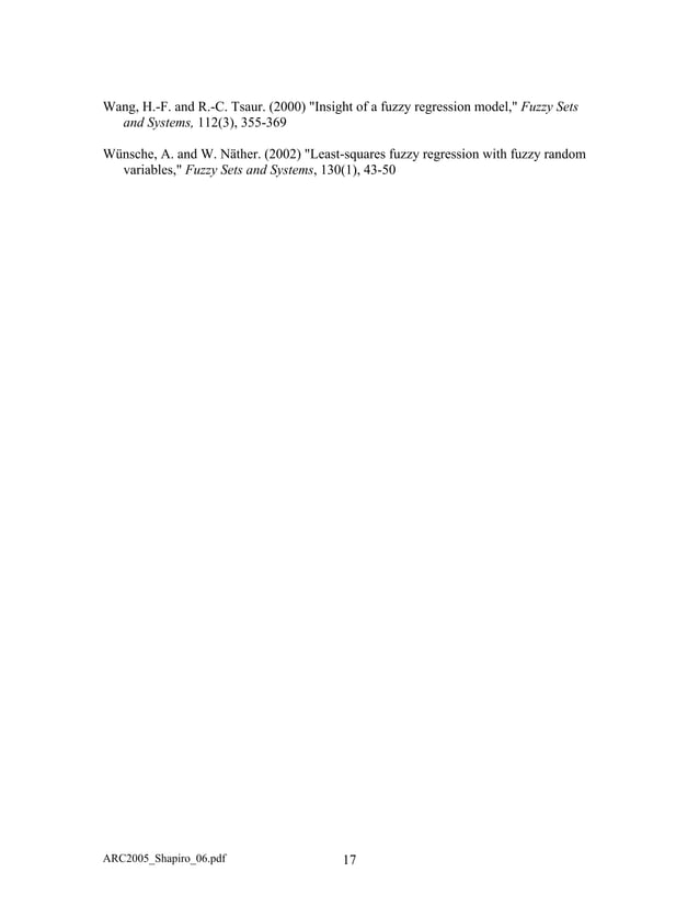 Fuzzy Regression Model. | PDF