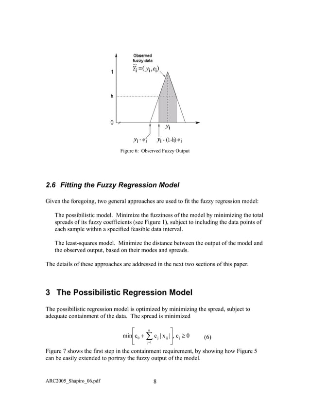 Fuzzy Regression Model. | PDF