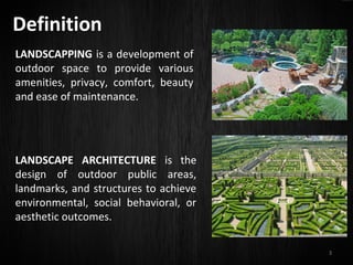 Basics of Landscape Planning & Architecture | PPT