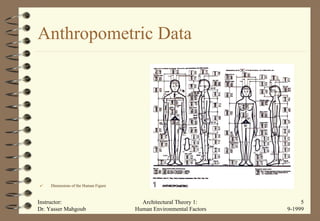 Human Factors in Architecture - Lectures | PPT