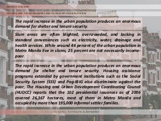 Introduction to Housing: Housing And Delivery Processes | PPTX