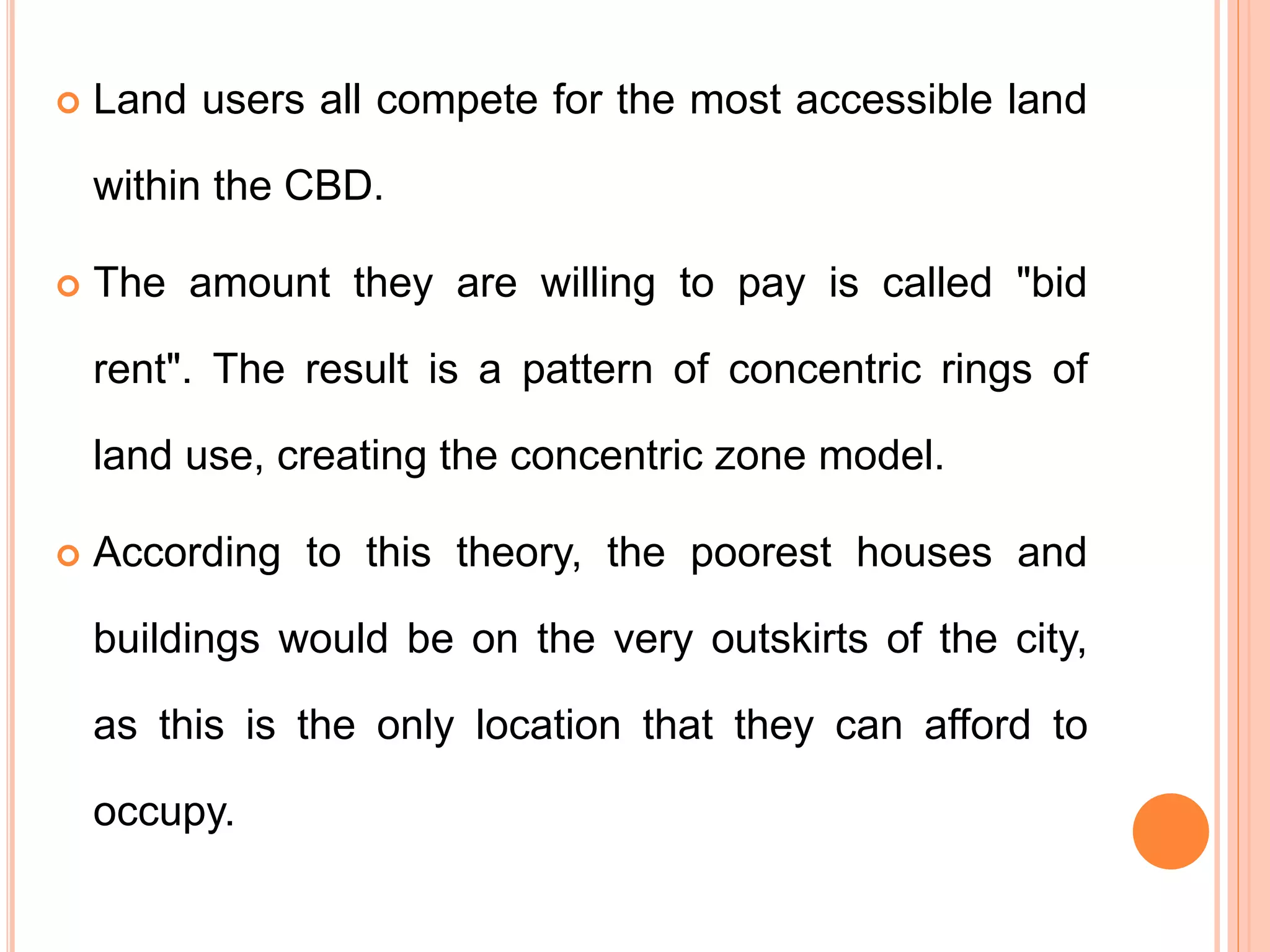 Land use and land value theory ppt | PPTX