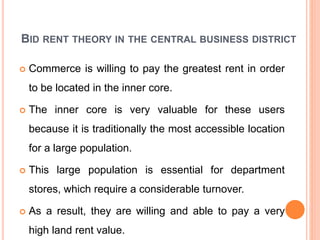 Land use and land value theory ppt | PPTX