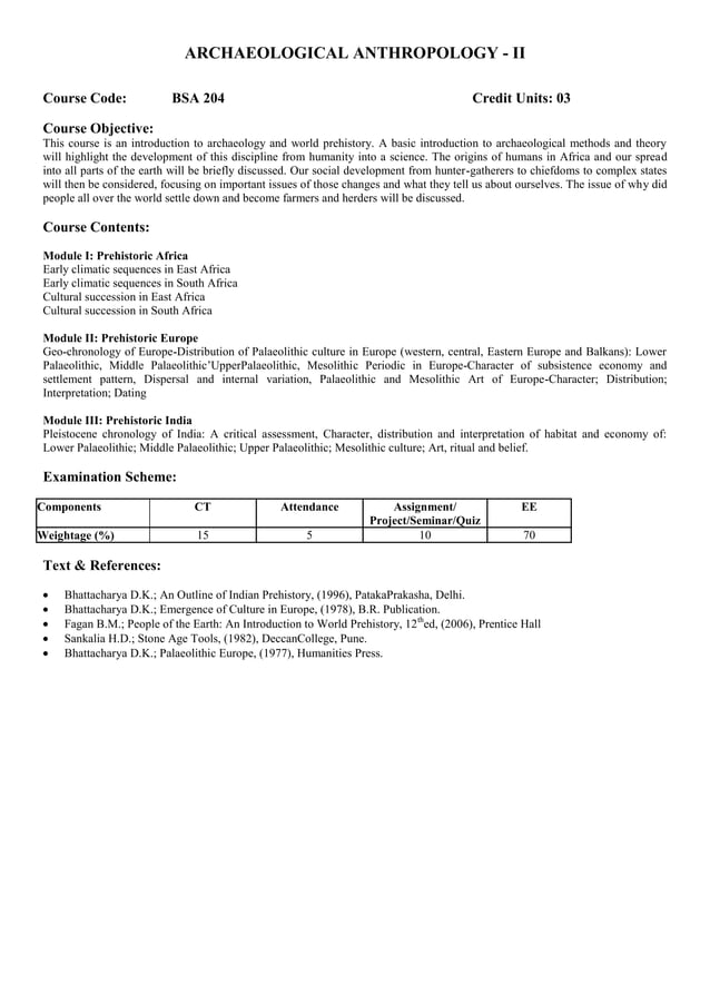 Archaeological anthropology | PDF