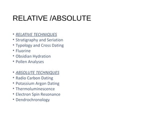 Archaeological Dating Techniques | PPT