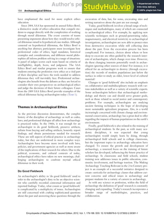 Archaeological Ethics | PDF