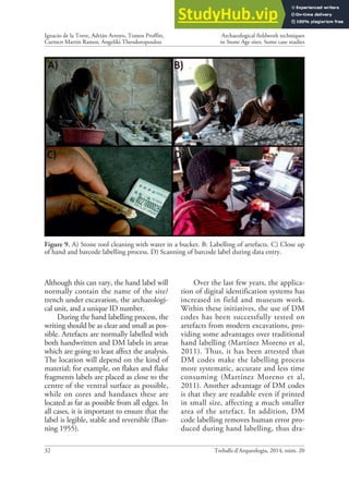 Archaeological Fieldwork Techniques In Stone Age Sites. Some Case ...