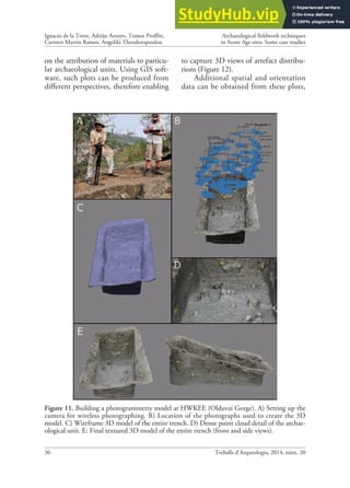Archaeological Fieldwork Techniques In Stone Age Sites. Some Case ...