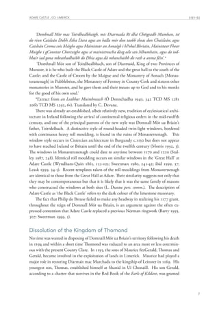 Archaeological report Adare Castle, Co. Limerick | PDF