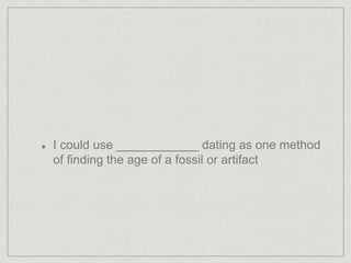 Archaeology Vocabulary | PPT