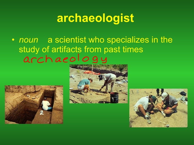 Archaeology Vocabulary - History Unit Berg | PPT
