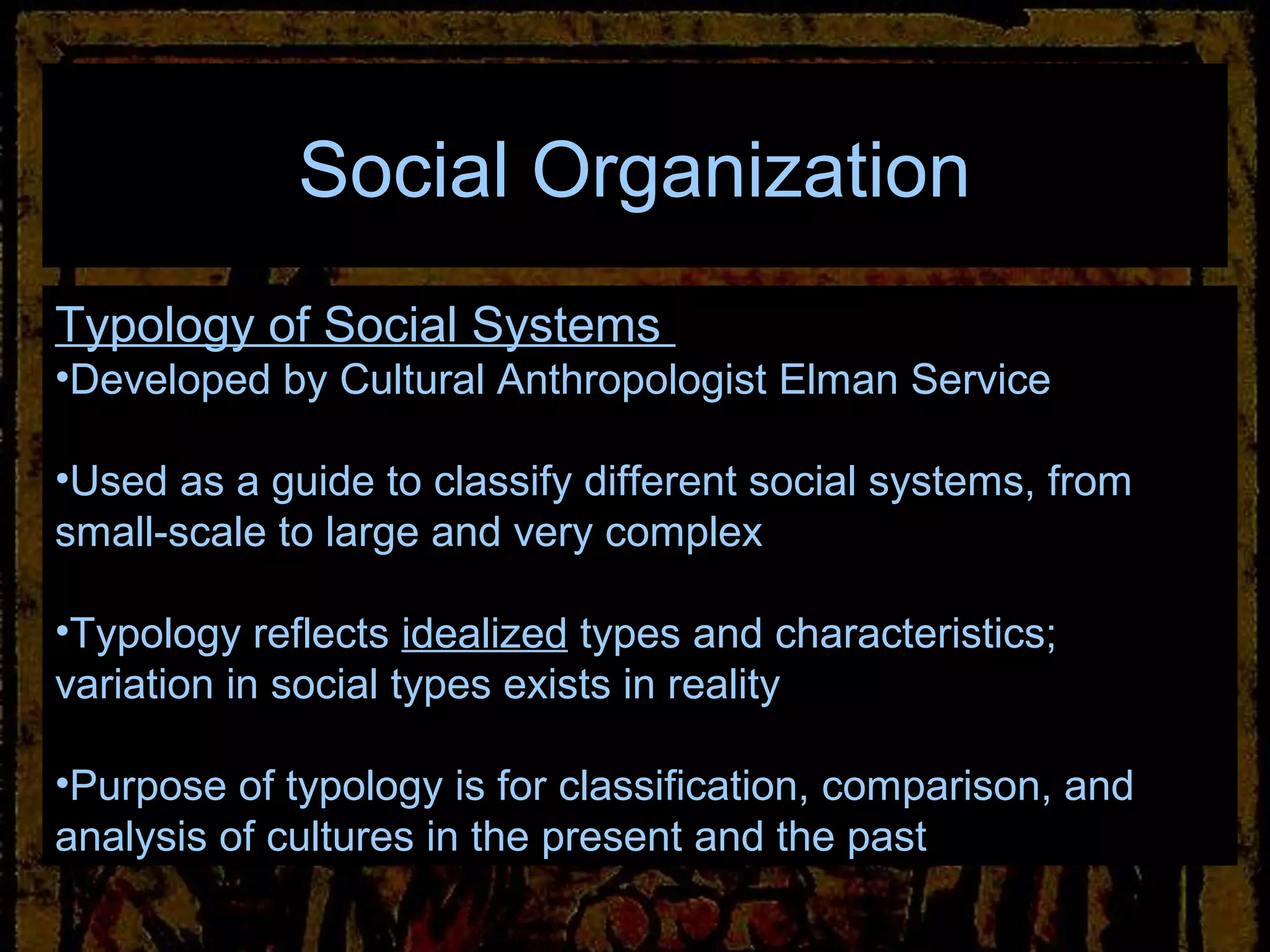Archaeology of social organization | PPT