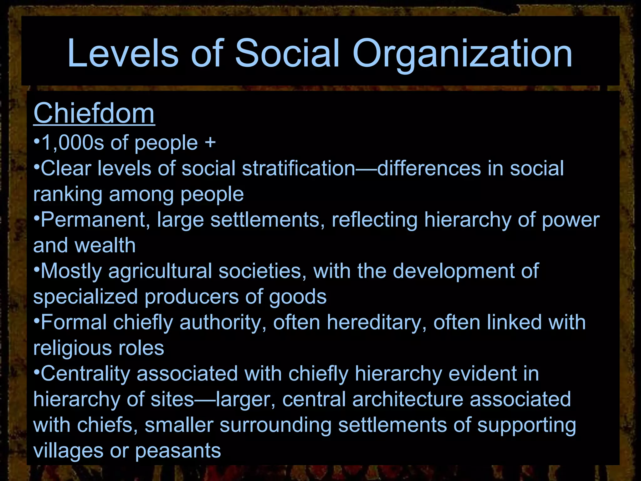 Archaeology of social organization | PPT