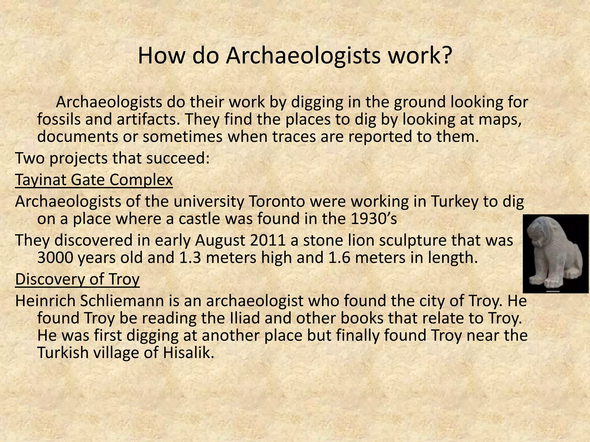 Archaeology project | PPTX