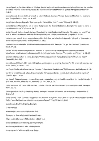Archaic words in Shakespeare plays and sonnets.docx
