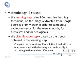Archaisms and neologisms identification in texts | PPT | Computing ...
