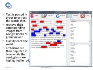 Archaisms and neologisms identification in texts | PPT | Computing ...