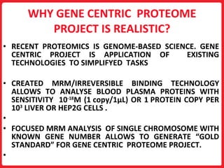 Archakov A. from human genome project to human proteome project | PPT