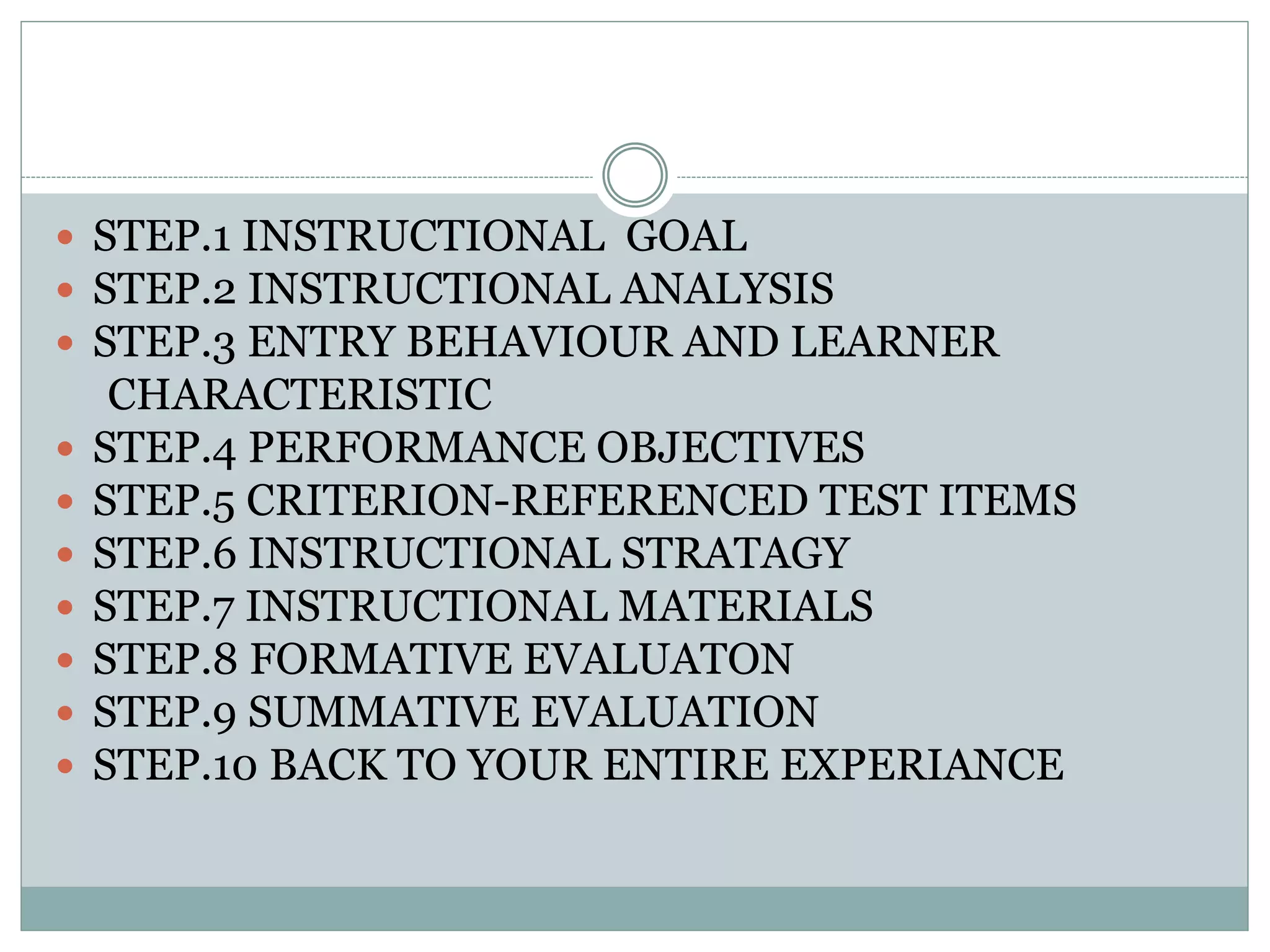 DICK AND CAREY MODEL | PPTX