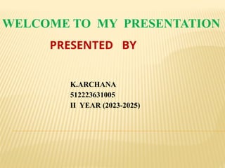 ARCHANA.K PPT.pptx mba presentation si | PPTX