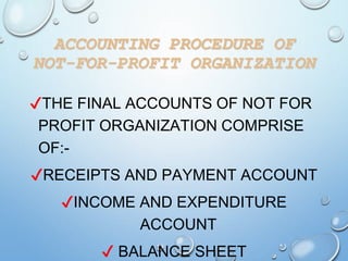 Account for Non Profit Organization | PPTX