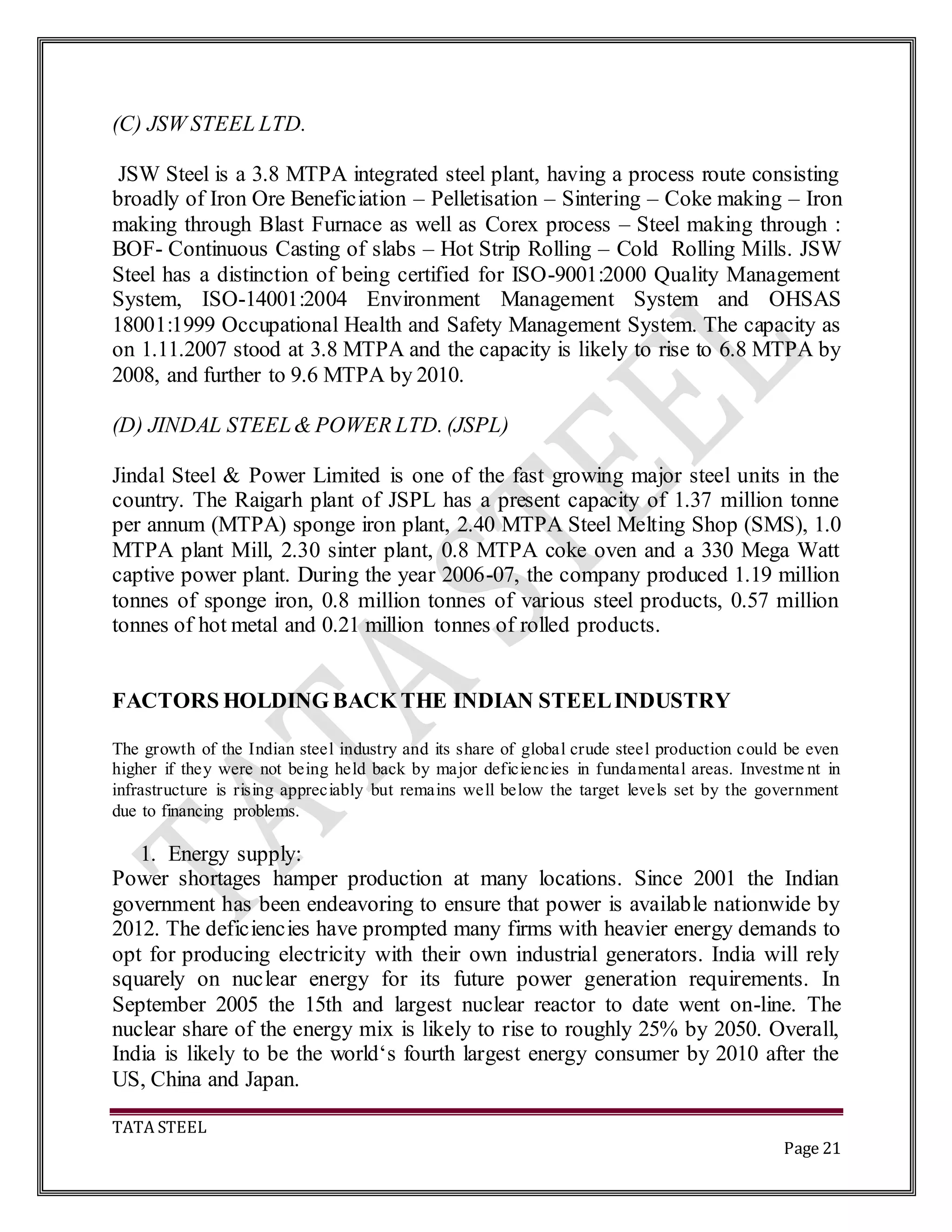 tata steel project on "contract labour management" | DOCX