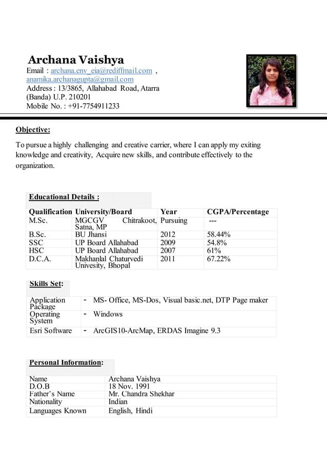 Archana resume | DOCX