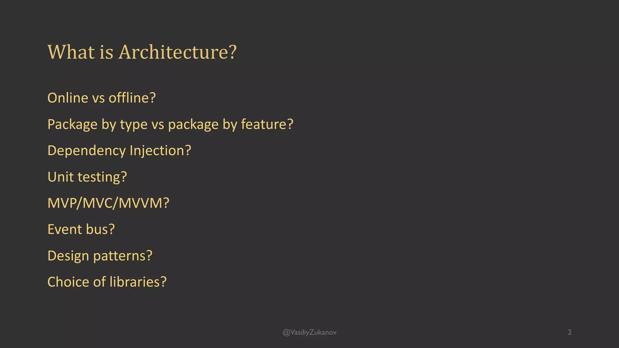 Android Architecture Components Considered Harmful | PPT