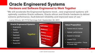 Engineered Systems: Oracle's Vision for the Future | PPT