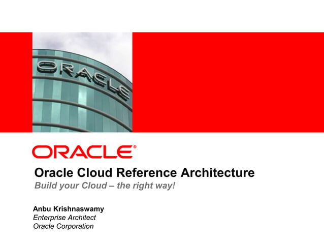 Oracle Cloud Reference Architecture | PDF
