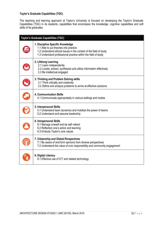 Arch design studio 1 module outline | PDF
