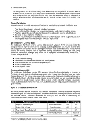 Arch design studio 1 module outline | PDF