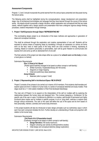 Arch design studio 1 module outline | PDF