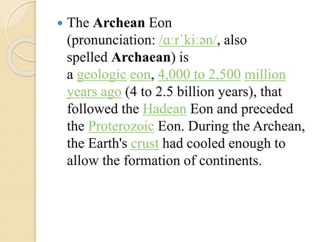 Archean eon | PPTX